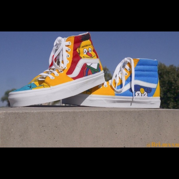 Shoes | Custom Kaws X Sesame Street Shoes Vans | Poshmark